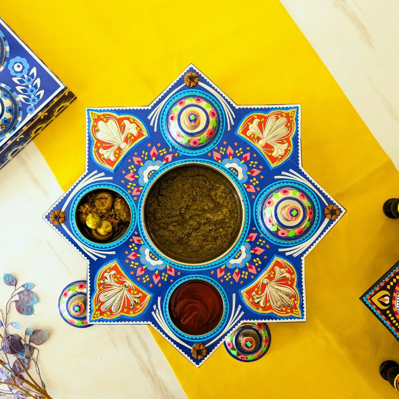 Blue Octagon Chatni Tray – Urban Truck Art