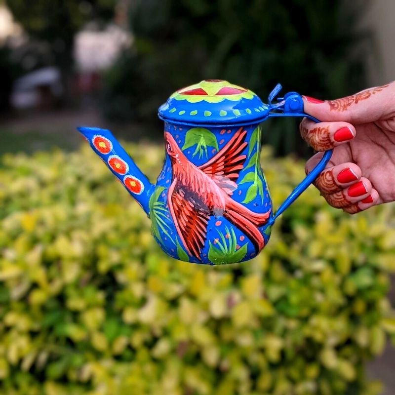 Blue Hand Painted Chainak – Urban Truck Art