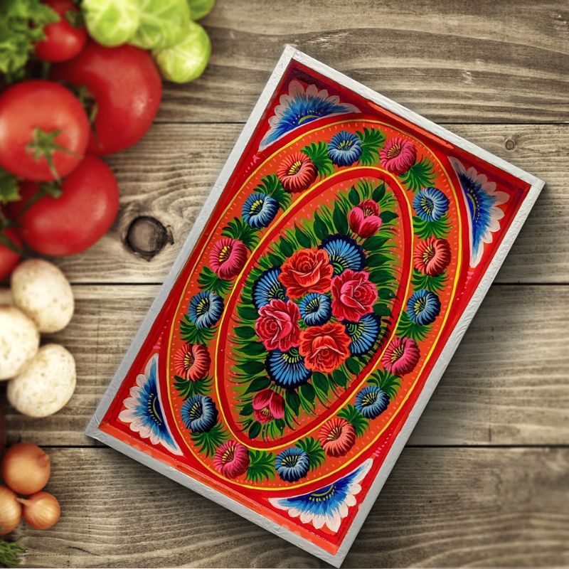 Four Roses Hand Painted Tray – Urban Truck Art