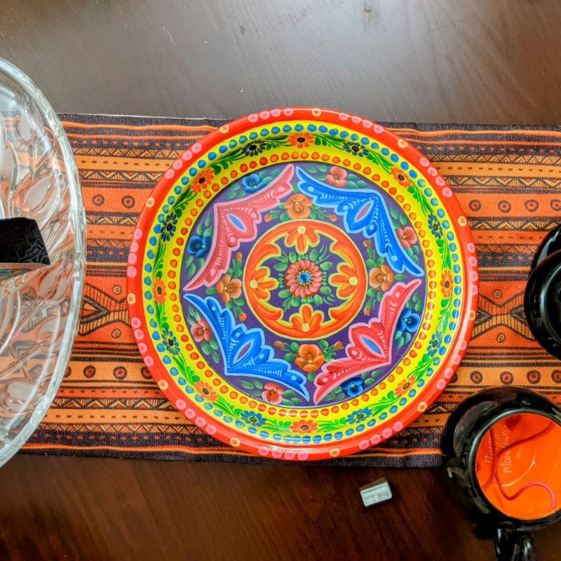 Multi Hand Painted Thaal – Urban Truck Art