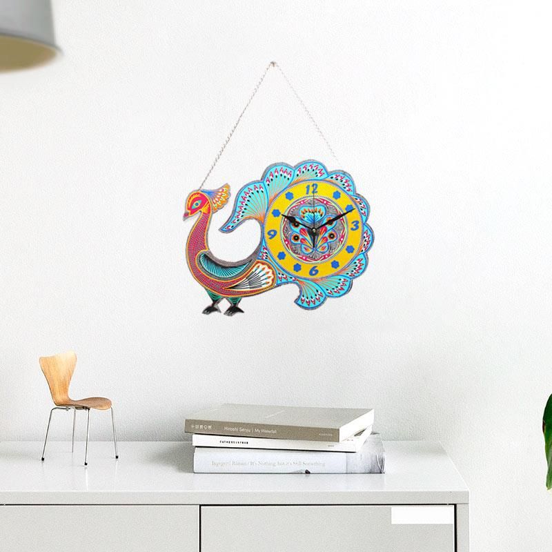 Peacock Shaped Wall Clock – Urban Truck Art